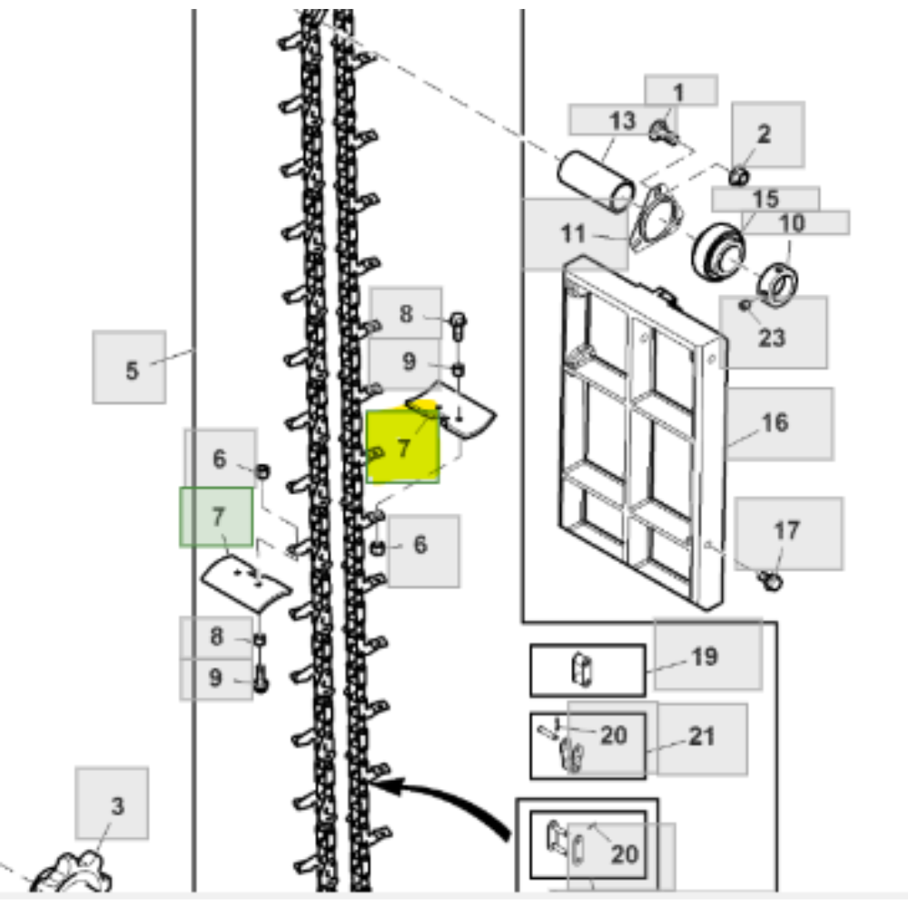 Agronova | BORRACHA CORRENTE ELEVADOR